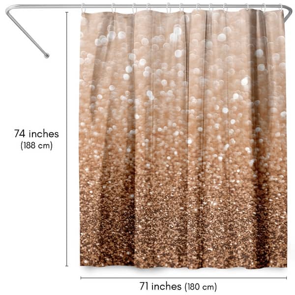 Americanflat 71" x 74" Shower Curtain, Copper Shiny Texture by Emanuela Carratoni - Bed Bath ...